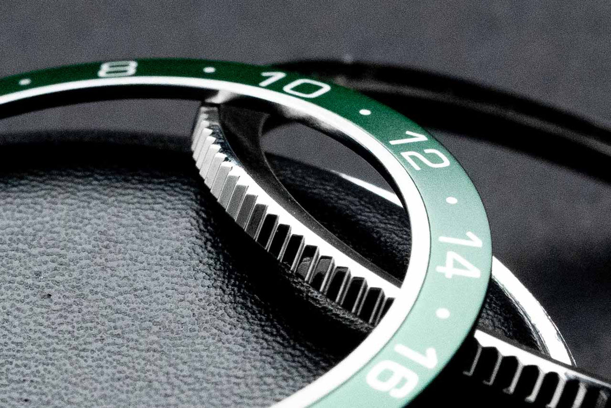 41.5mm Bezel Bundle - Diver Sprite GMT Bezel Insert (Black & Green - T ...