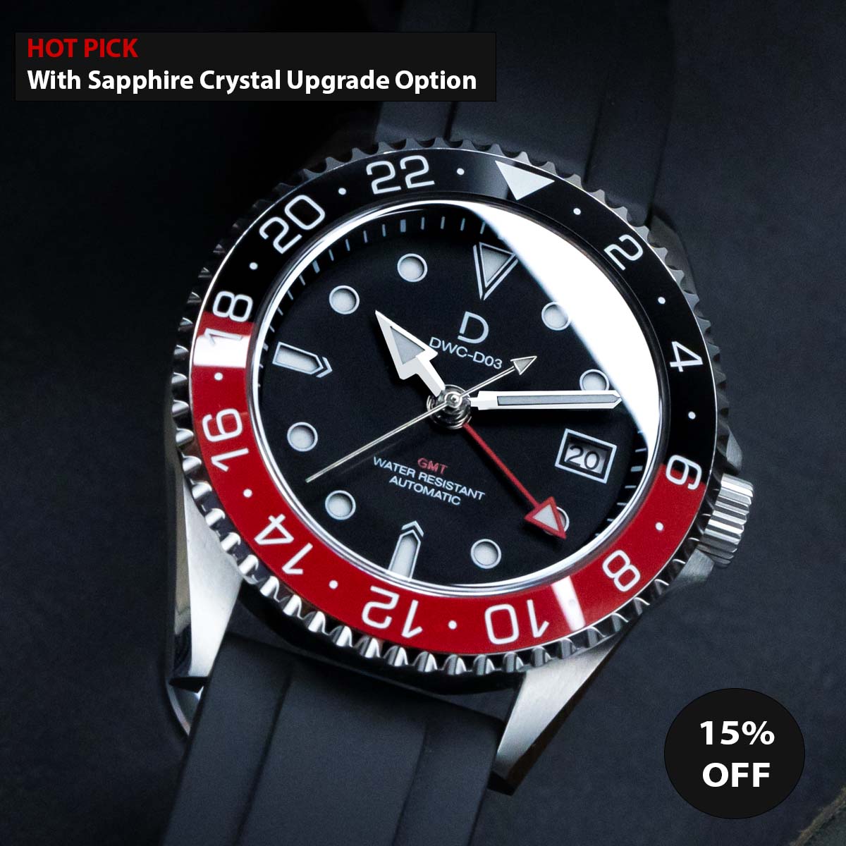 DIY Watchmaking Kit | NH34 42mm GMT Dive Watch | Seiko GMT movement ...