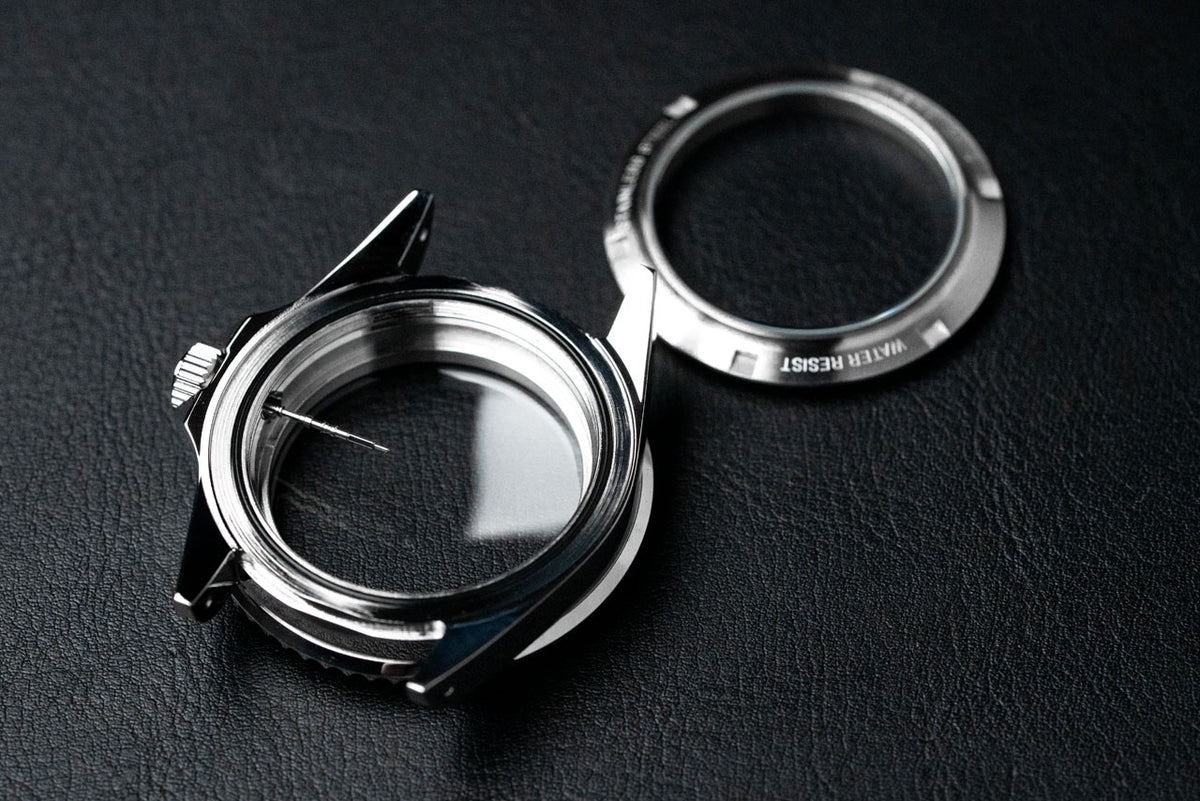 40mm DWC Vintage Diver Case - Stainless Steel - high-dome acrylic crys ...