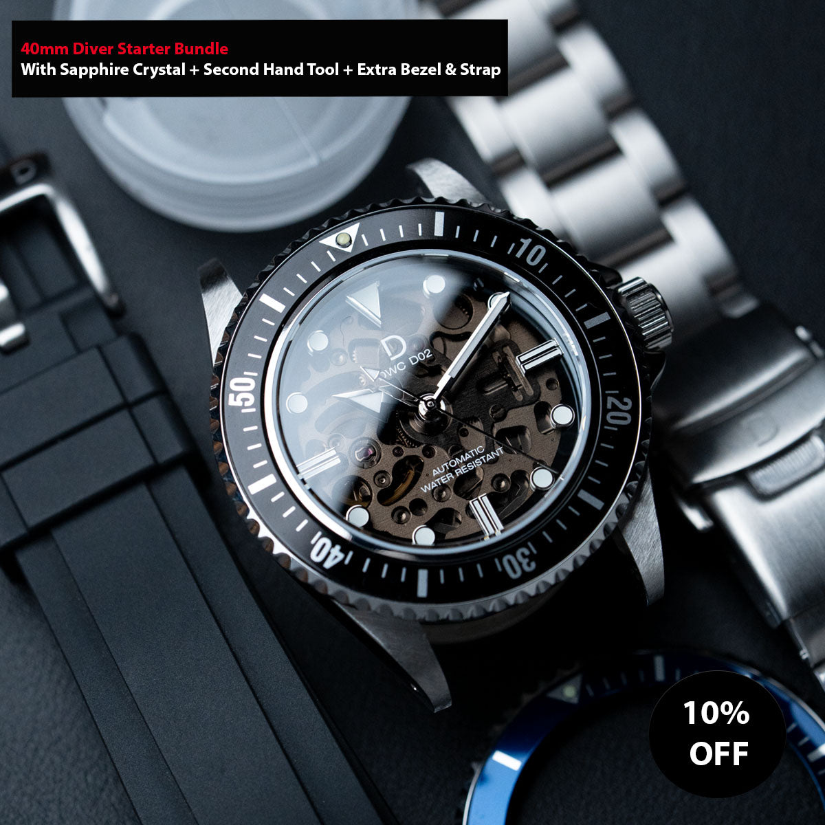 [Starter Bundle] 40mm Diver Kit | 40mm Diver With Sapphire Crystal - S ...
