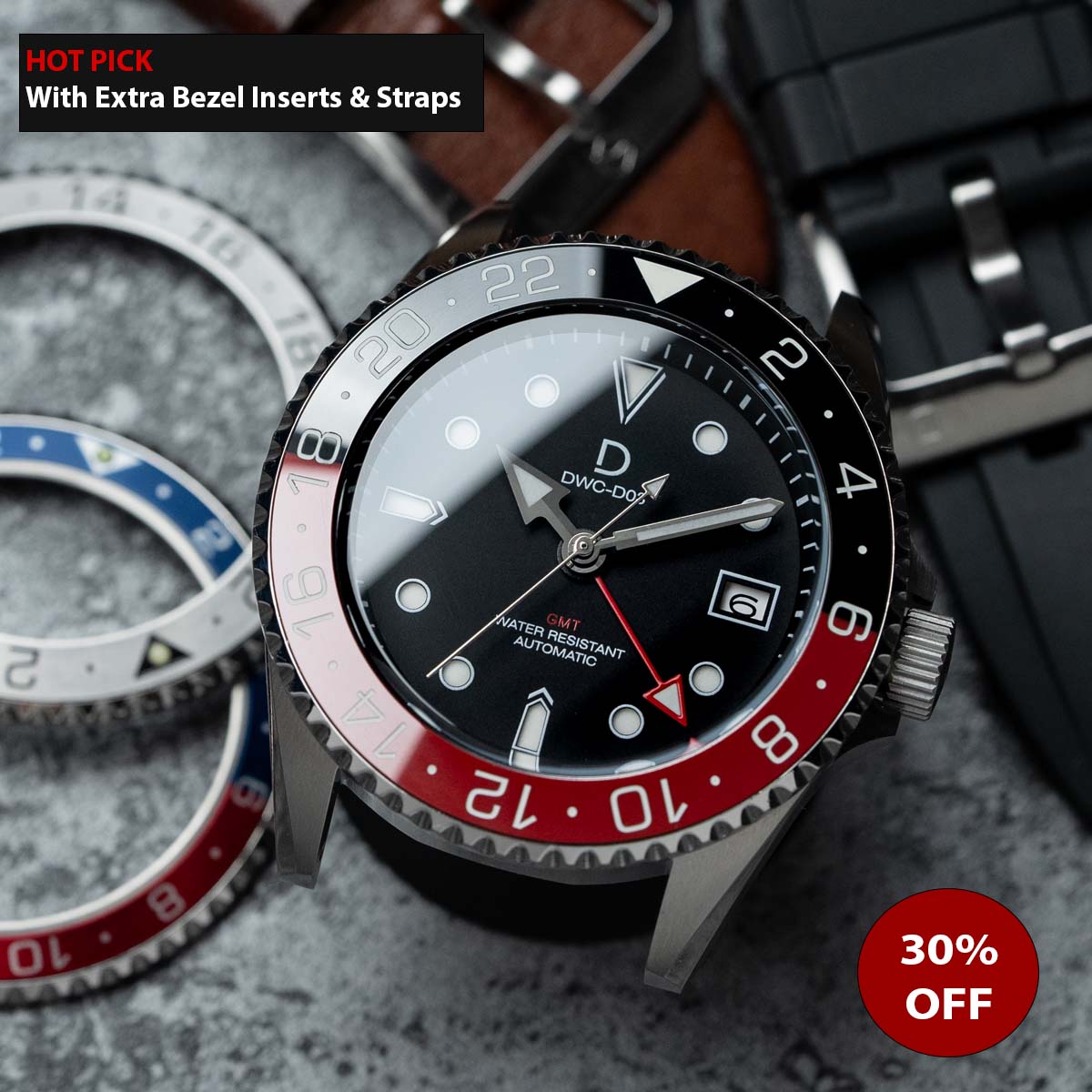 DIY Watchmaking Kit | NH34 GMT Dive Watch | Seiko GMT movement ...