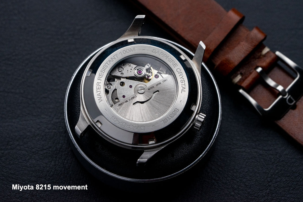 DIY Watchmaking Kit | 40mm Pilot Watch With Date & Brown Leather Strap ...
