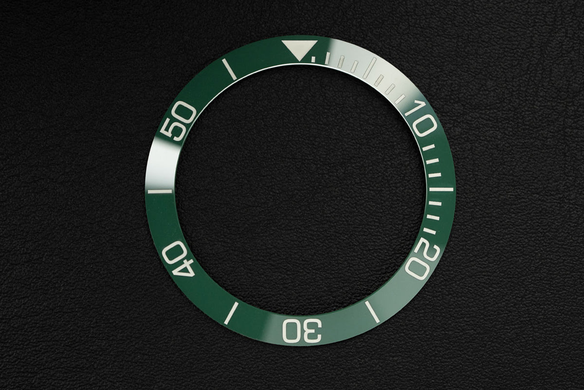 39.4mm Lumed Ceramic Diver Bezel Insert - Type B Green – DIYWATCH Club
